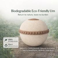 China Custom Memorial Biodegradable Urns , Eco Friendly Cremation Urn For Sea Burial for sale