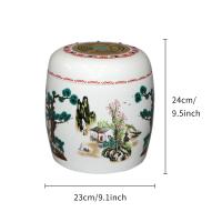 China Custom Designs Ceramic Adult Urns Hand Painted Large Capacity Porcelain Cremation Urns for sale