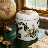 China Custom Designs Ceramic Adult Urns Hand Painted Large Capacity Porcelain Cremation Urns for sale