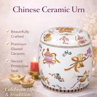China Custom Colors Ceramic Cremation Urn Customized Urns For Ashes For Adults for sale