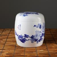 China Blue and White Porcelain Cremation Urns for Human Ashes Traditional Floral for sale