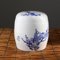 China Hand Painted Blue And White Ceramics Memorial Urns OEM ODM Supported for sale