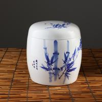China Traditional Style Blue and White Porcelain Cremation Urns for Human Ashes for sale