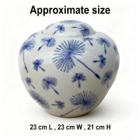 China Cylindrical Shape Ceramic Cremation Jar For Adult Human Ashes Glossy Memorial Container for sale
