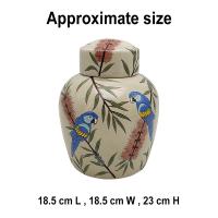 China Hand Painted Ceramic Ginger Jar Home Decor OEM Service Smooth Glazed Finish for sale