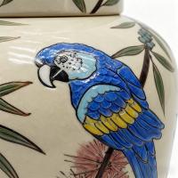 China Hand Painted Ceramic Ginger Jar Home Decor OEM Service Smooth Glazed Finish for sale