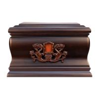 China Handcrafted Solid Wooden Cremation Urn Box For Ashes Custom Size And Shape for sale