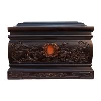 China Smooth Surface Luxury Wooden Urns Memorial Urn Box For Ashes Secure Storage for sale