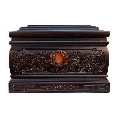 China Smooth Surface Luxury Wooden Urns Memorial Urn Box For Ashes Secure Storage for sale