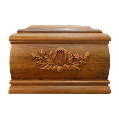 China OEM ODM Wooden Ashes Urn Box Wood Cremation Urns Polished Finish Wholesale for sale