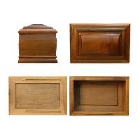 China OEM ODM Wooden Ashes Urn Box Wood Cremation Urns Polished Finish Wholesale for sale