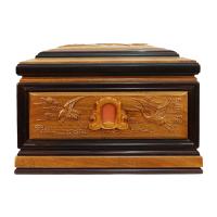 China Luxury Carved Handmade Wooden Urns For Ashes Solid Wooden Keepsake Urns OEM for sale
