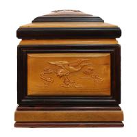 China Luxury Carved Handmade Wooden Urns For Ashes Solid Wooden Keepsake Urns OEM for sale
