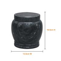China Solid Structure Natural Stone Urns Marble Human Cremation Memorial Jar Wholesale for sale