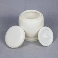 China White Natural Stone Cremation Urns Memorial Keepsake Urns Weather Resistant for sale