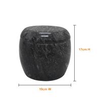 China Classical Style Black Marble Cremation Urns For Adults Ashes Memorial Keepsake for sale