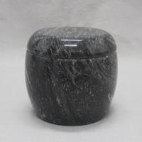 China Classical Style Black Marble Cremation Urns For Adults Ashes Memorial Keepsake for sale