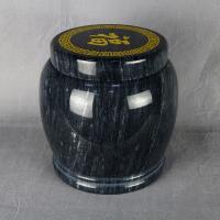 China OEM Black Marble Urns For Human Ashes , Memorial Ashes Jar Weather Resistant for sale