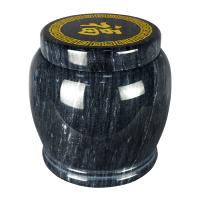 China OEM Black Marble Urns For Human Ashes , Memorial Ashes Jar Weather Resistant for sale