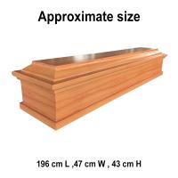 China Classic Timeless Appearance Funeral Caskets Wood Cremation Caskets For Burial for sale