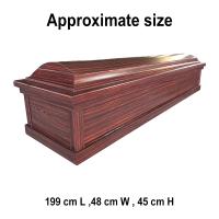 China Traditional Style Solid Wood Funeral Caskets Wooden Caskets For Cremation Ashes for sale