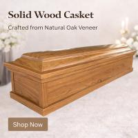 China Customized Design Wooden Casket Smooth Finish Classic Funeral Coffin for sale