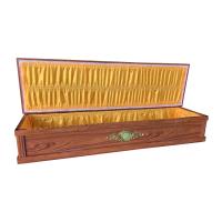 China Custom Wooden Casket Solid Wood Burial Casket ISO Standard Dependable Construction for sale