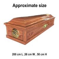 China Custom Wooden Casket Solid Wood Burial Casket ISO Standard Dependable Construction for sale