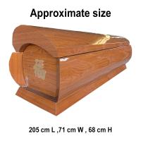 China Custom Size Wooden Caskets For Ashes Smooth Finish Solid Wood Funeral Coffin for sale