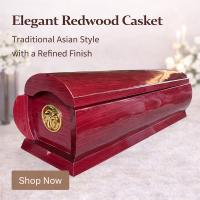 China OEM Custom Wood Caskets Polished Finish Classic Burial Casket With Gently Curved Lid for sale