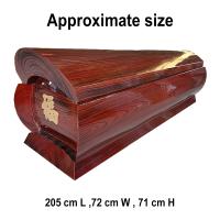 China Solid Wood Construction Funeral Casket Custom Colors Wooden Coffin for sale
