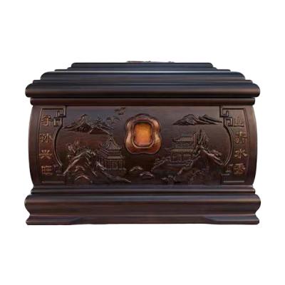 China Secure Sealing Wooden Keepsake Urn For Ground Burial Or Home Display for sale