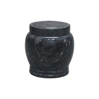 China Solid Structure Natural Stone Urns Marble Human Cremation Memorial Jar Wholesale for sale