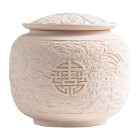 China Custom Kaolin Clay Biodegradable Urns Environmentally Friendly With Butterfly Accent for sale