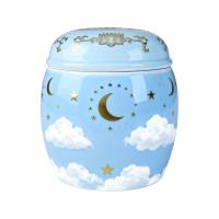 China Decorative Porcelain Funeral Cremation Urns Custom Design Memorial Keepsake Urns for sale