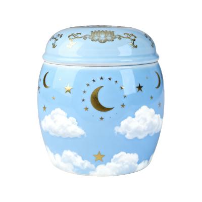 China Decorative Porcelain Funeral Cremation Urns Custom Design Memorial Keepsake Urns for sale