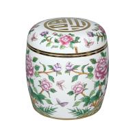 China Porcelain Peony Design Adult Cremation Urn , Ceramic Urns For Human Ashes OEM for sale