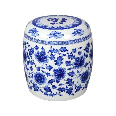 China Hand Painted Ceramic Adult Human Ashes Urn Blue and White Porcelain Cremation Urn for sale