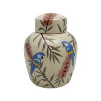 China Hand Painted Ceramic Ginger Jar Home Decor OEM Service Smooth Glazed Finish for sale