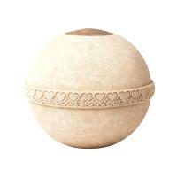 China Customizable Biodegradable Urns For Burial , Beige Sphere Keepsake Cremation Urns for sale