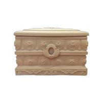 China Biodegradable Cremation Urn Box Eco Memorial Casket With Refined Embossed Details for sale