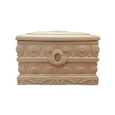 China Biodegradable Cremation Urn Box Eco Memorial Casket With Refined Embossed Details for sale