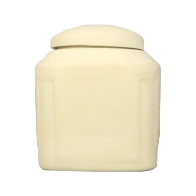 China Custom Design Biodegradable Funeral Urn Beige Color European Style Natural Return for sale