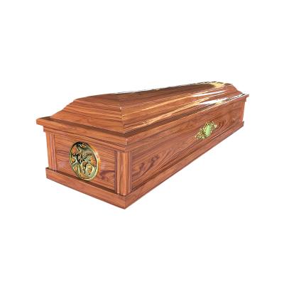 China Custom Wooden Casket Solid Wood Burial Casket ISO Standard Dependable Construction for sale