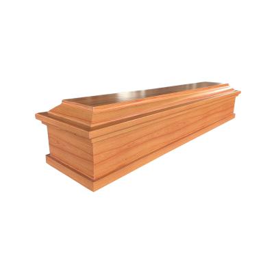 China Classic Timeless Appearance Funeral Caskets Wood Cremation Caskets For Burial for sale