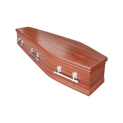China Customized Mahogany Wooden Coffins Polished Finish Understated Appearance for sale