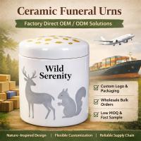 China Ceramic Funeral Urns Factory Direct Custom Text ODM for sale