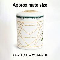 China Ceramic Funeral Urns White Gold Geometric OEM Wholesale for sale