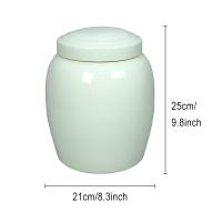China Ceramic Funeral Urns Glossy Mint Green OEM Wholesale for sale