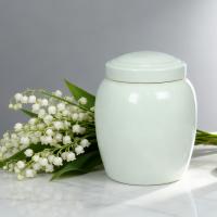 China Ceramic Funeral Urns Glossy Mint Green OEM Wholesale for sale